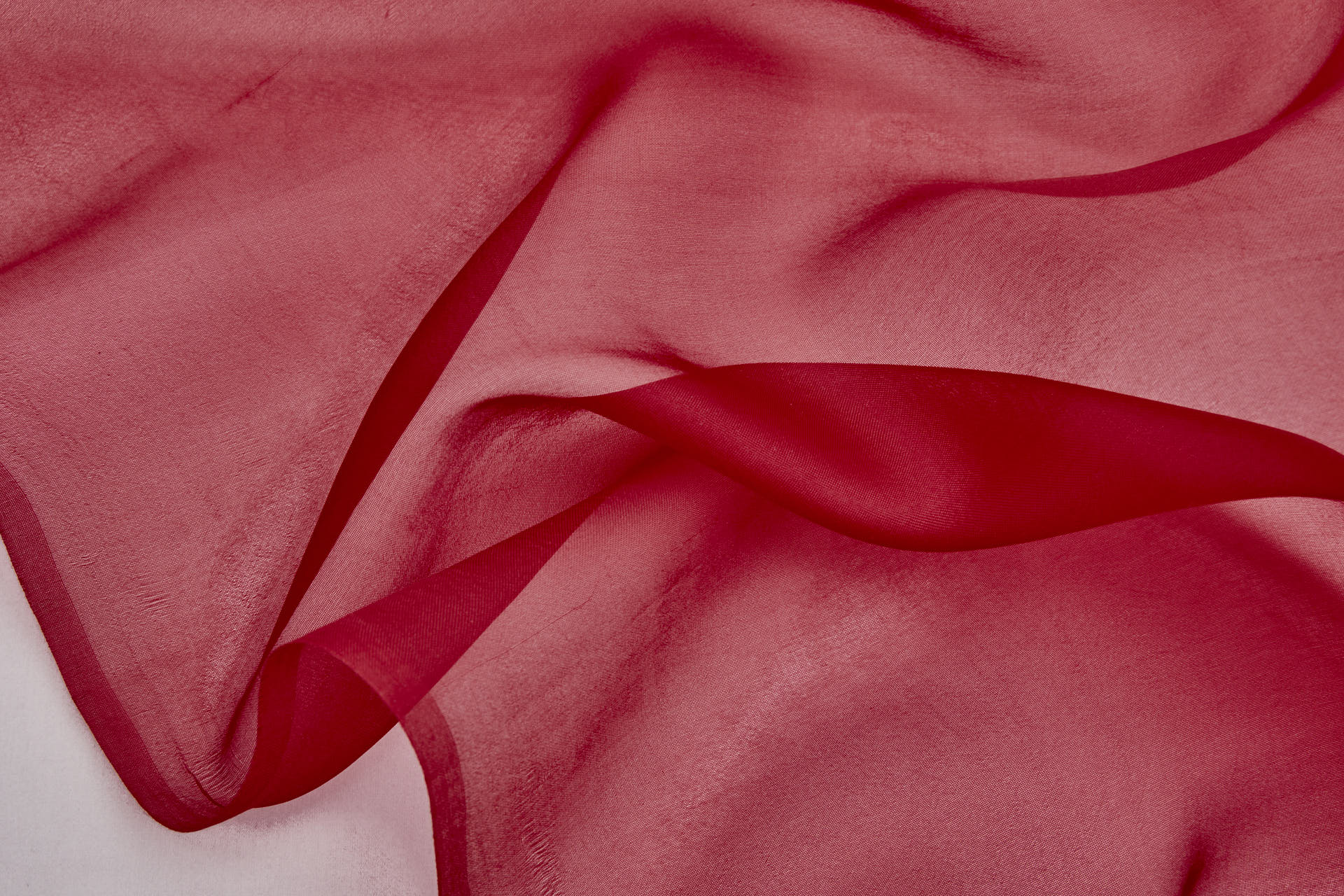 Silk Organza - Blood Red - Buy Fabric - Worldwide Delivery