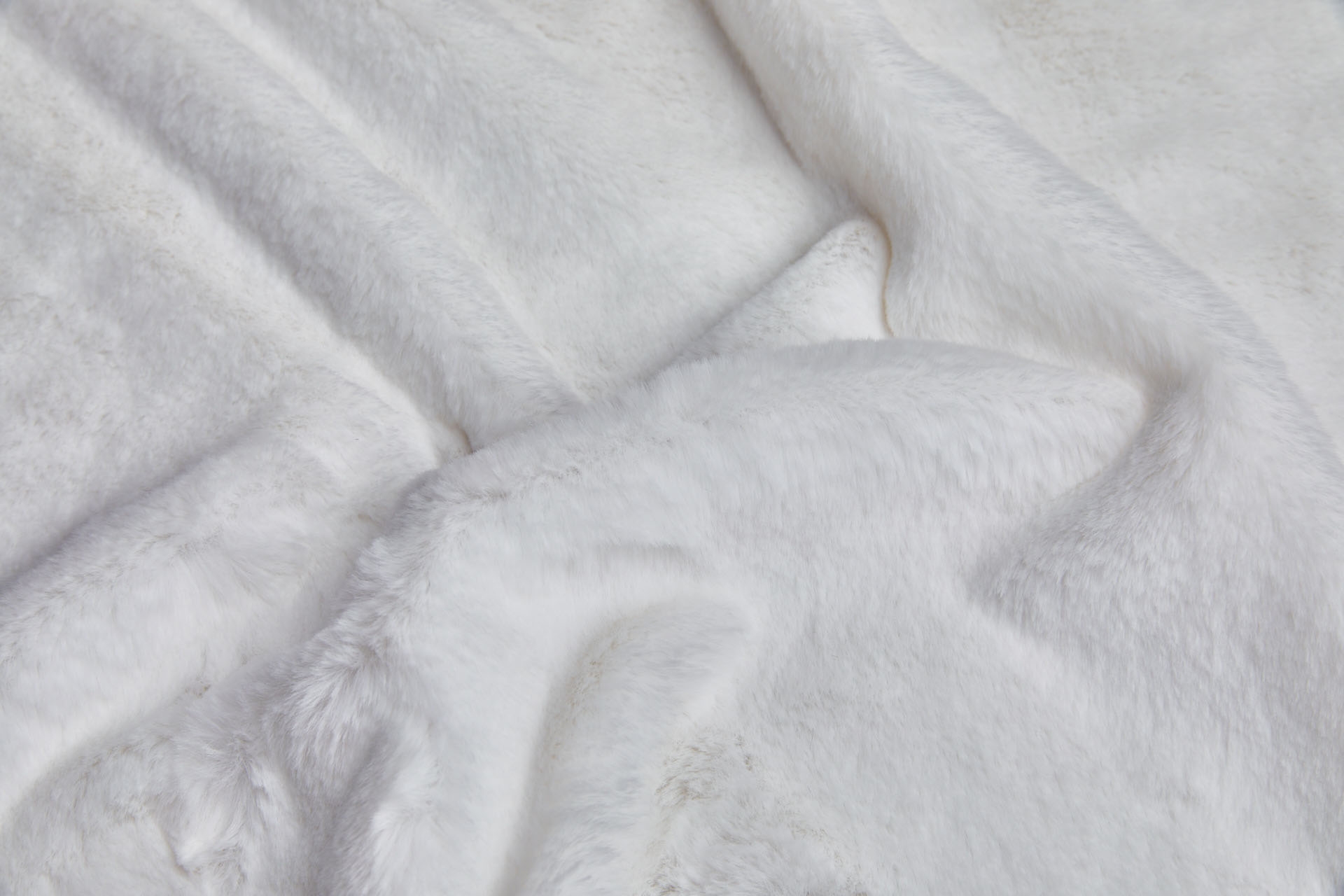 Ivory Fluffy Short Pile Faux Fur