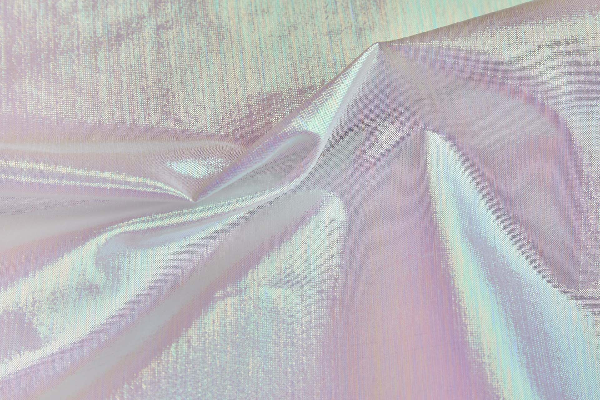 white iridescent material